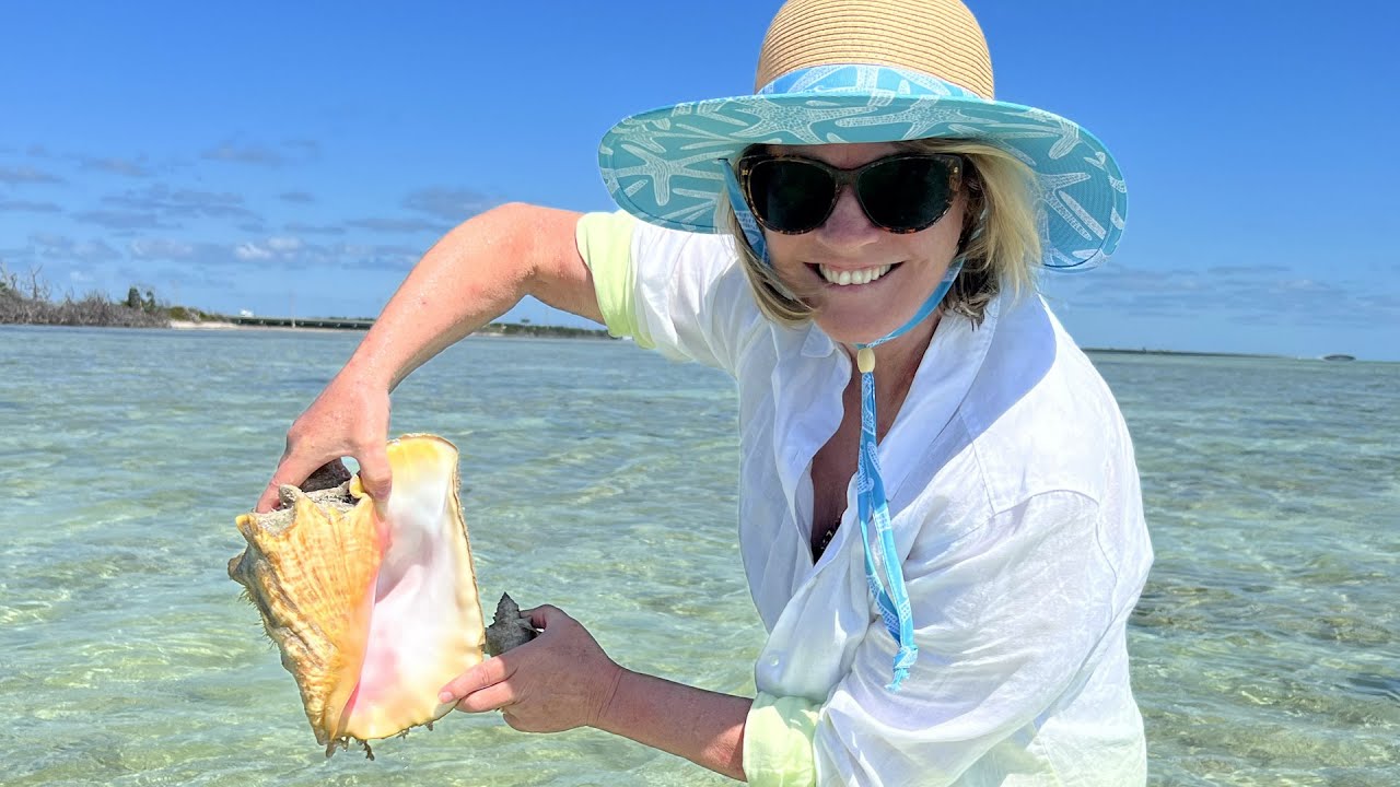 Conch Shell Hunting (We Also Found A Shark)! - YouTube