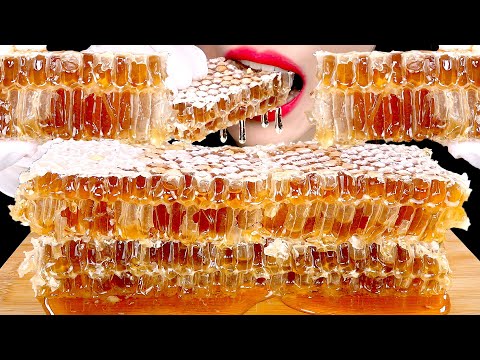 ASMR RAW HONEYCOMB 벌집꿀 먹방 MUKBANG EATING SOUNDS 咀嚼音 蜂の巣 ハニカム | ZOEY ASMR