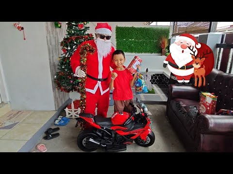 Justin Dapat Hadiah Motor GP Merah Dari Sinterklas & Pit Hitam - SANTA ...