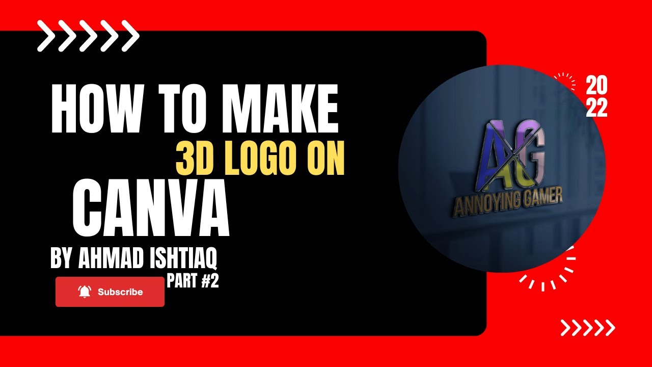 How To Make 3d logo On CANVA | Graphic Designing With Ahmad - YouTube