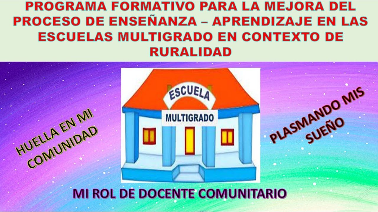 FORMACIÓN DOCENTE EN ESCUELA RURAL MULTIGRADO MODULO 1 SECCION 2 - YouTube