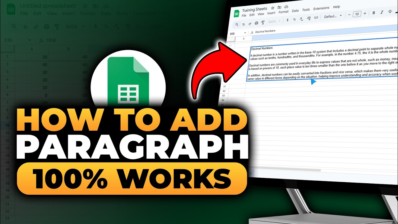 How To Add Paragraph in Google Sheets (FAST & EASY) | 100% WORKS | NO ...
