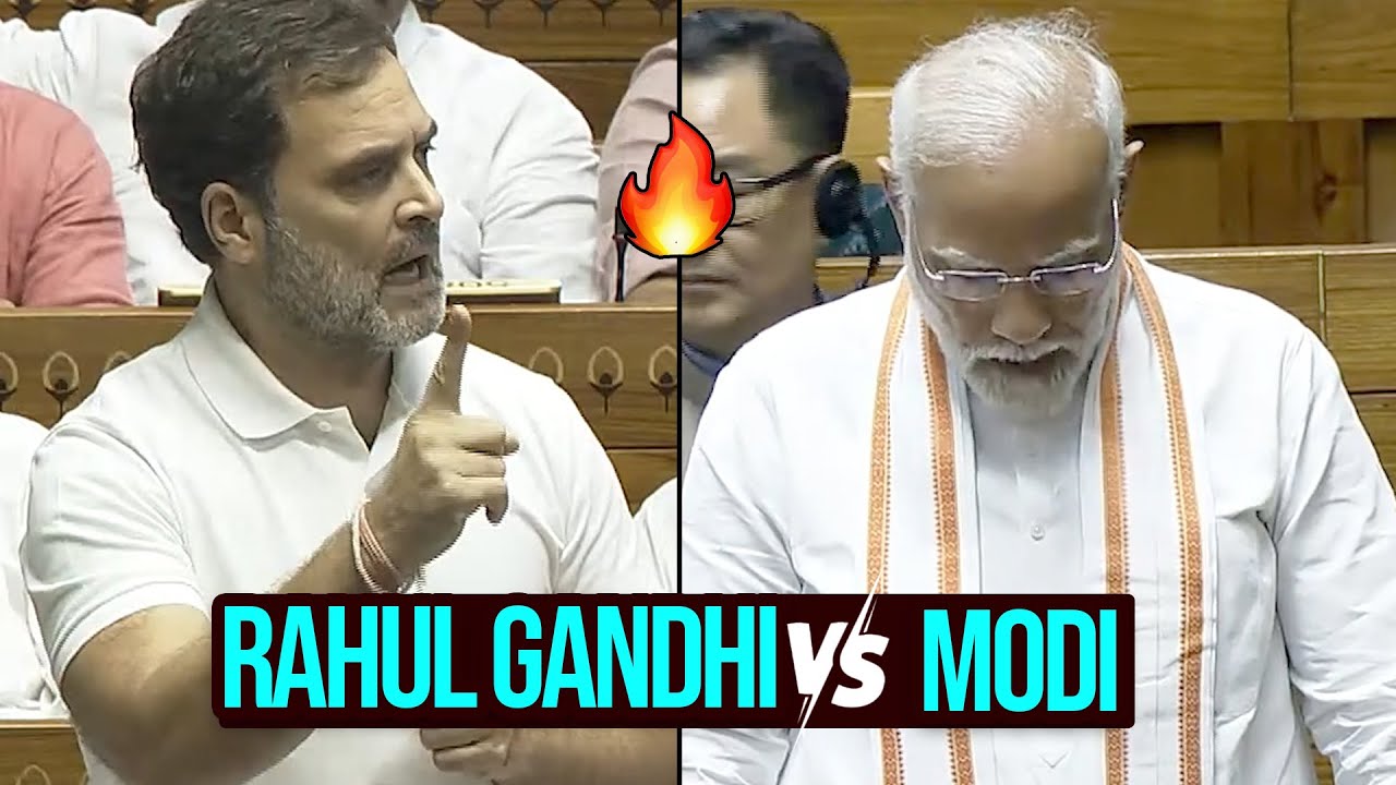 Heated Argument Between Modi Vs Rahul Gandhi In Lok Sabha | BJP Vs ...