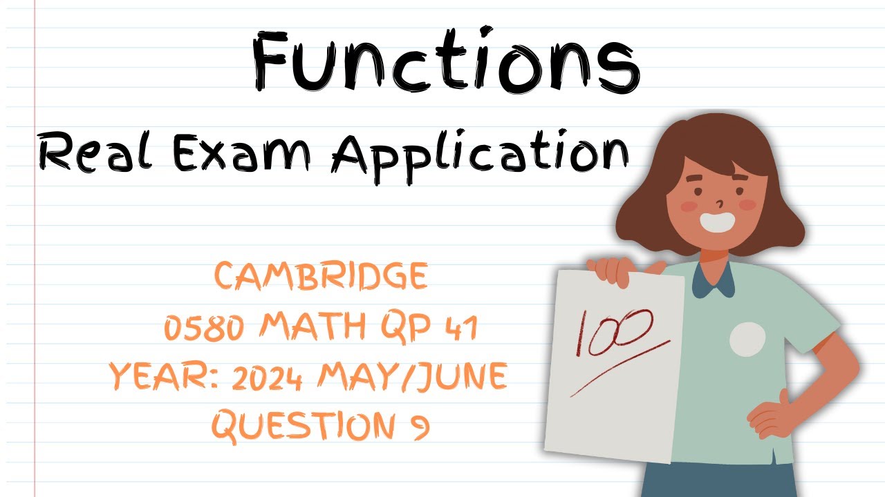 IGCSE Math 0580 | M/J 2024 QP 41 | #9 FUNCTIONS - YouTube