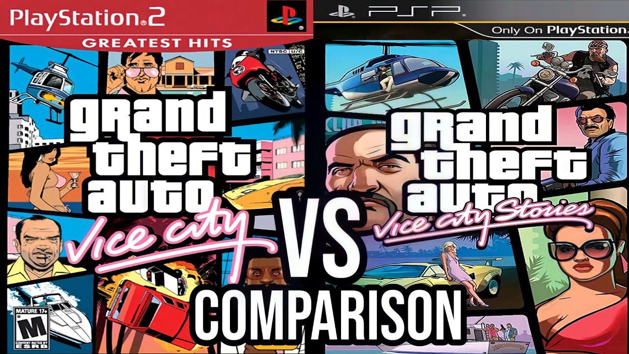 GTA Vice City PS2 Vs PSP - YouTube