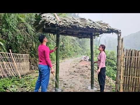 Don finished the gate to his house with Truong's help