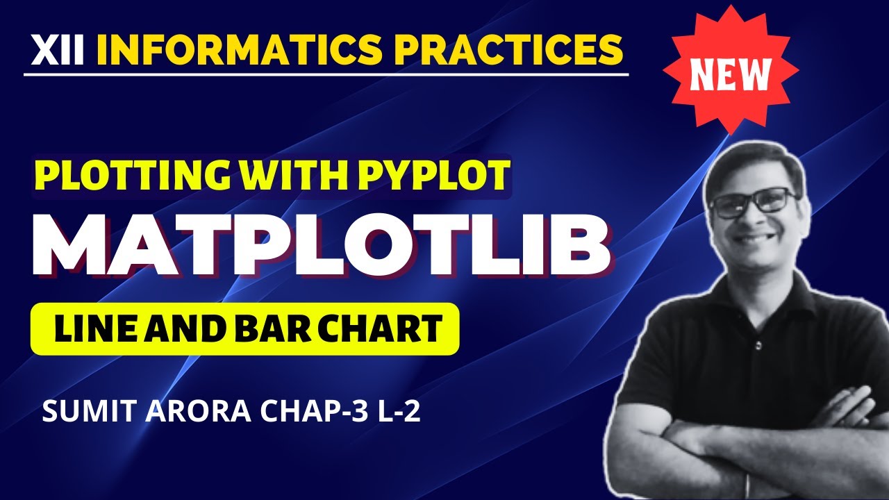 Line and Bar Chart | Plotting with Pyplot | Data Visualization Class 12 IP | Matplotlib Python ...