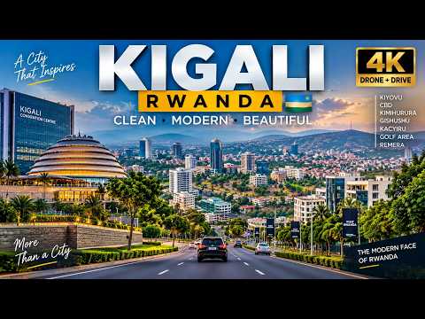 KIGALI, RWANDA 🇷🇼 | Africa’s Cleanest & Most Modern City? | 4K Drive + Drone