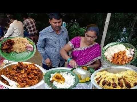 Cheapest RoadSide Unlimited Meals | Indian Street Food | #Meals #Vegmeals #NonVegMeals