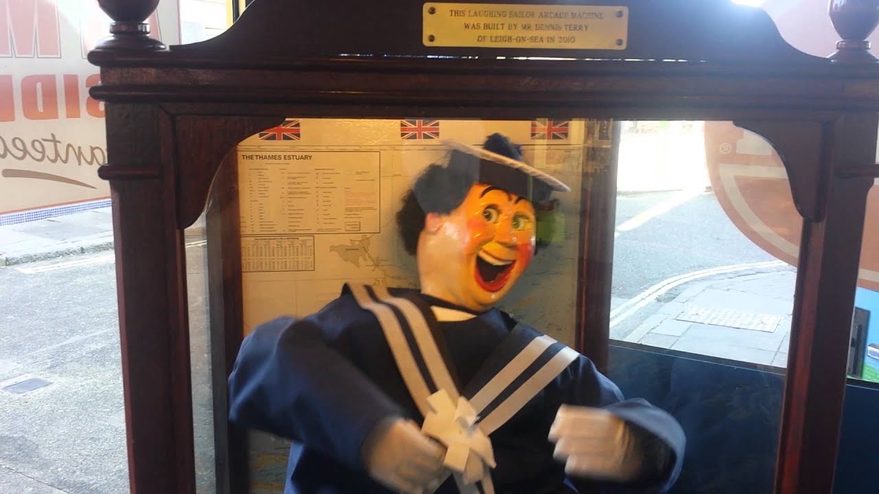 Laughing man arcade machine hand built - YouTube