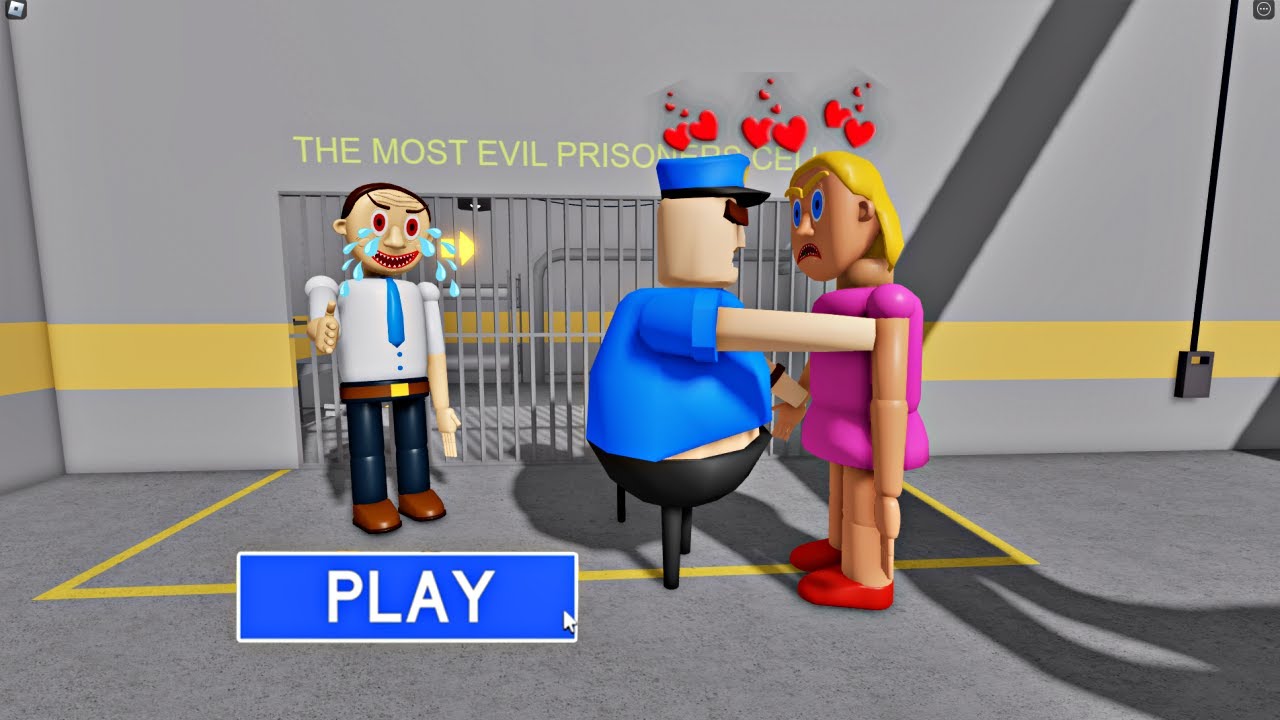 SECRET UPDATE | POLICE FAMILY ESCAPE BARRY Obby Full Walkrhrough # ...