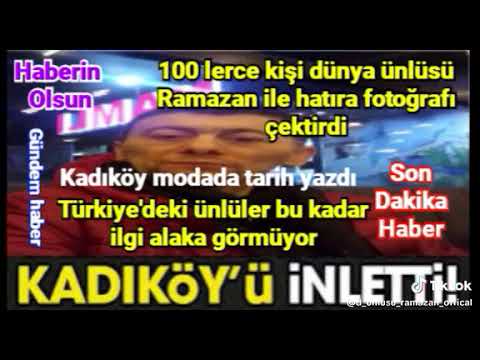 Kadıköy modada coşkulukalabalık içindeki yüzlerce kişi d.ünlüsü Ramazanla hatıra fotoğrafı çektirdi