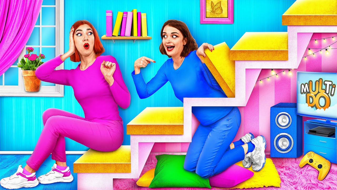 Secret Room Under a Staircase | Funny Moments by Multi DO Challenge ...