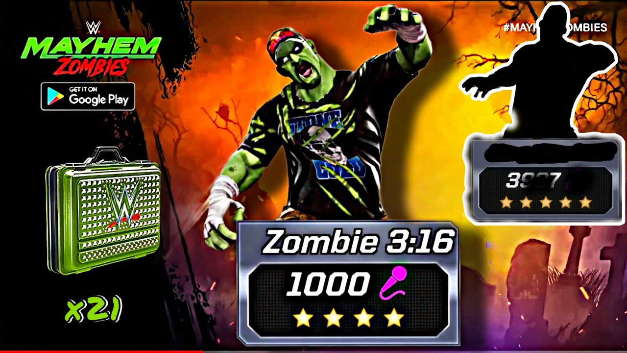 3-5 FT. Zombie Lootcase opening unlocking new zombie wwe mayhem - YouTube