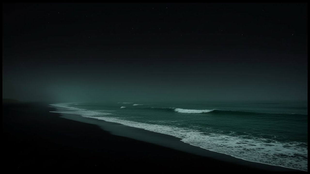 Soothing night time beach ambience for restful deep relaxation - YouTube
