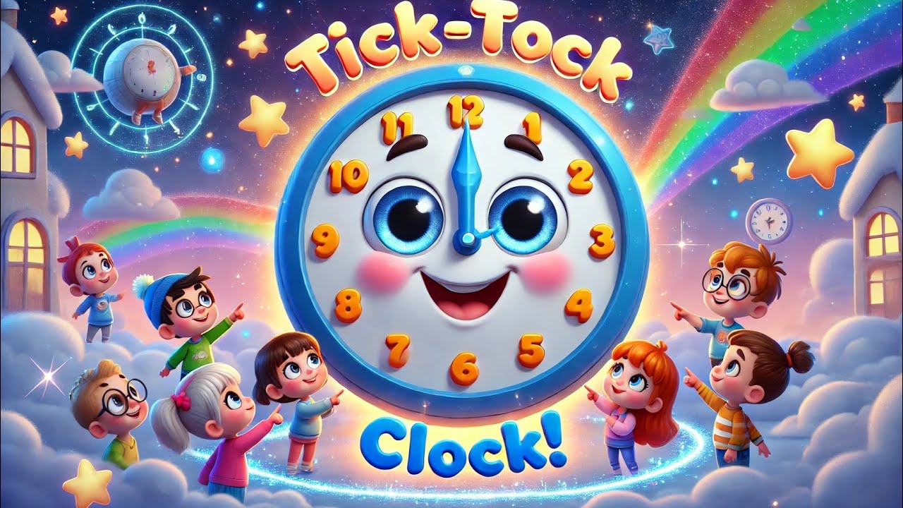 🕰️ Tick-Tock Clock – Learn Time with Fun! ⏰ | Nursery Rhyme for Kids ...