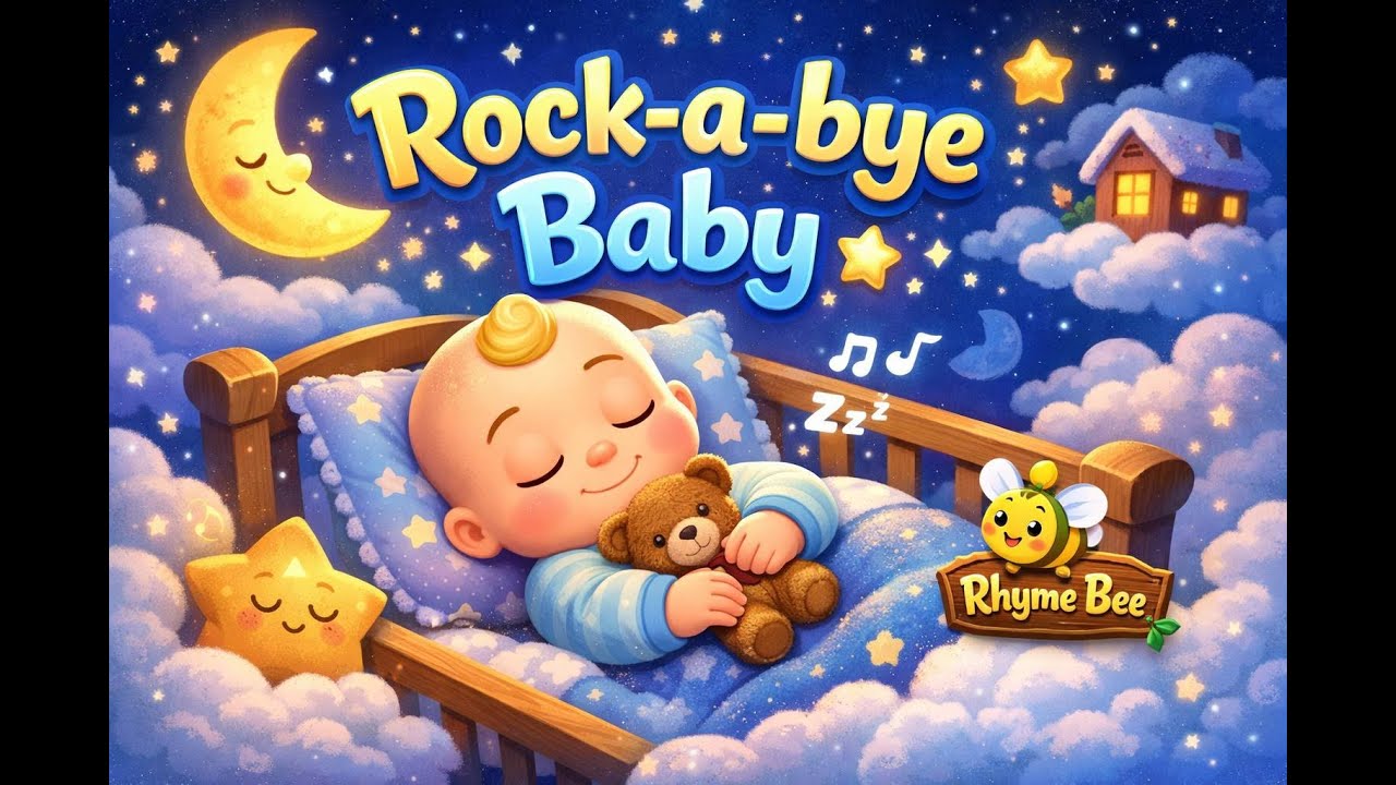 Rock-a-bye Baby – JJ’s Bedtime Song! 💤 | Rhyme Bee Lullaby for Babies 👶 ...