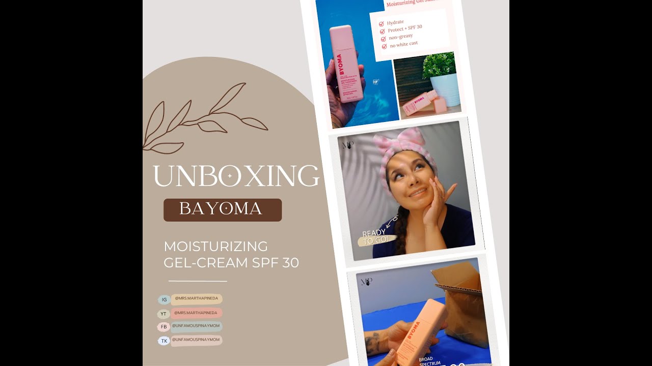 Bayoma Moisturizing Gel-Cream SPF 30 - YouTube