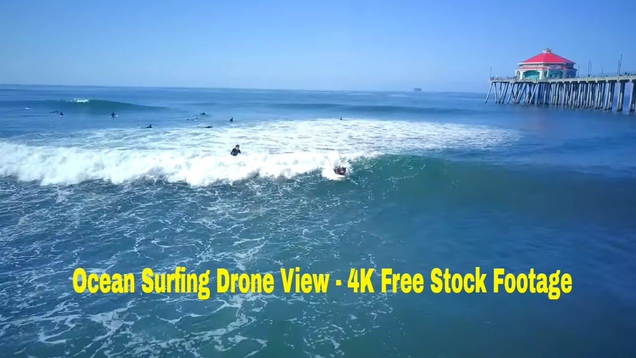 Ocean Surfing Drone View - 4K Free Stock Footage - YouTube