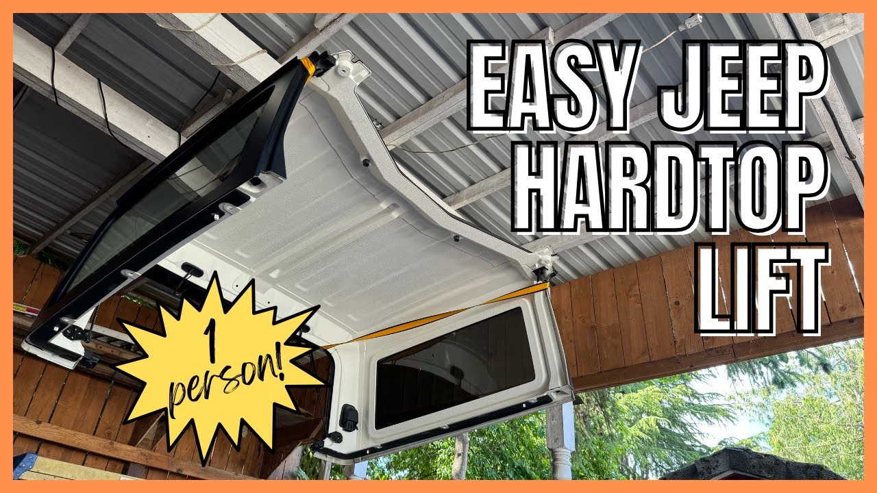 Easy DIY Jeep Hardtop Lift/Hoist that you can do by yourself - YouTube