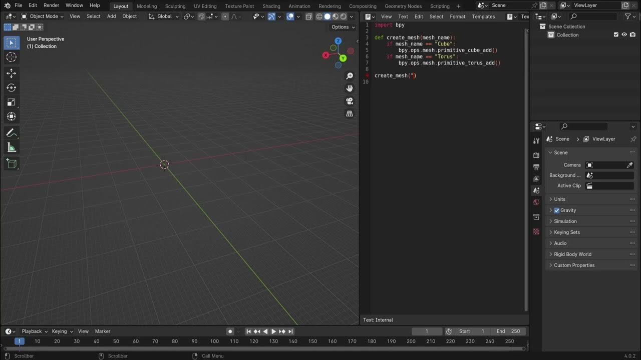 Ep3 - how to add mesh in Blender using python. - YouTube