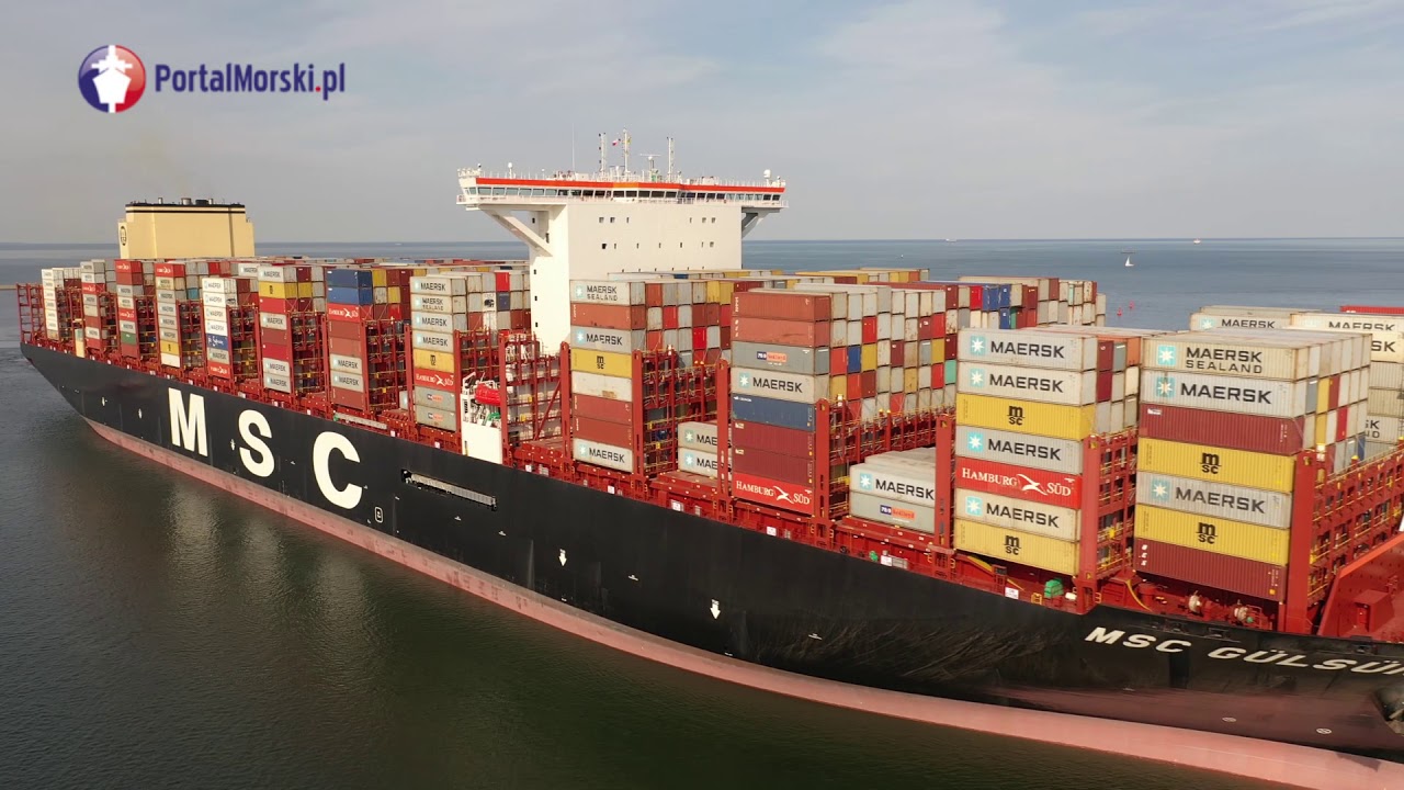 MSC Gülsün największy kontenerowiec świata w DCT Gdańsk - YouTube