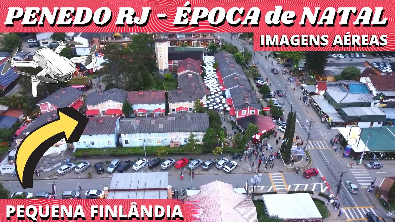 PENEDO RJ em Época de Natal - Sobrevoando Pequena Finlândia (Vila do ...