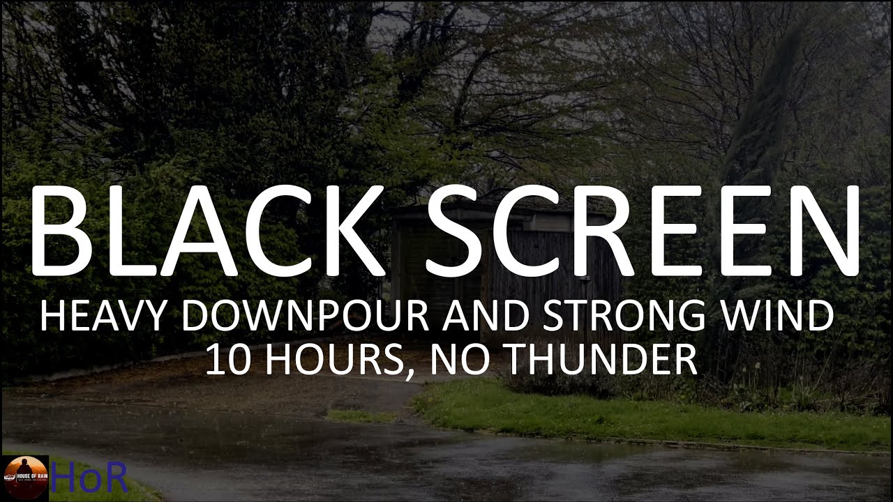 Heavy Downpour and Strong Wind, Soothing Sounds for Sleeping by House ...