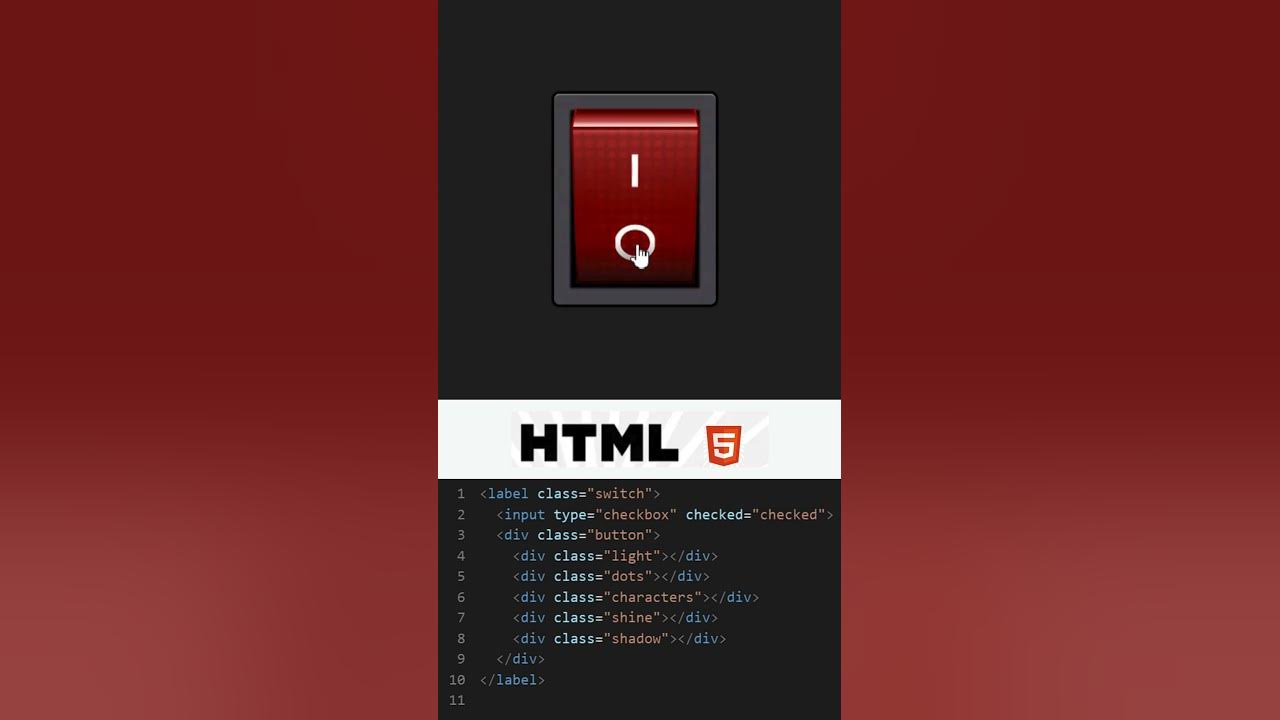 Switch using html/css[Description Box] #shortvideo #html #css #webdeveloper - YouTube