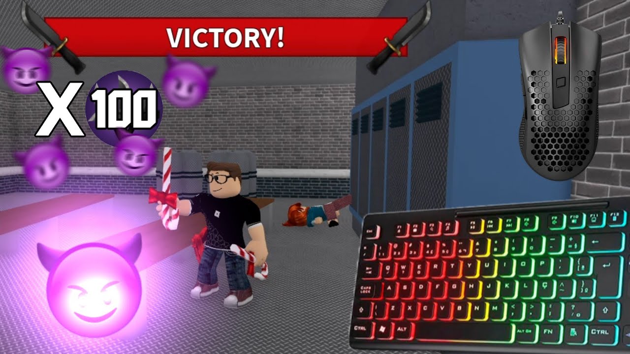 MM2 ALL WINS MONTAGE #59| Satisfying Keyboard ASMR (Murder Mystery 2 ...