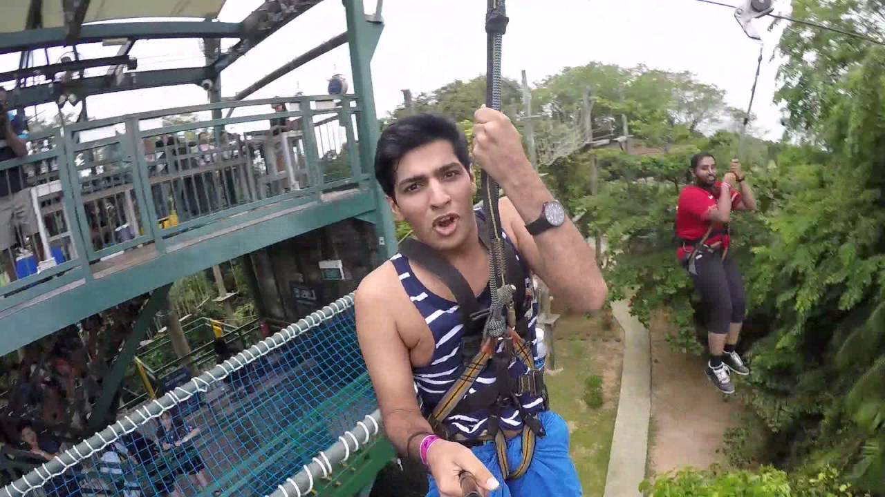 MegaZip Zip line - Sentosa Singapore - YouTube