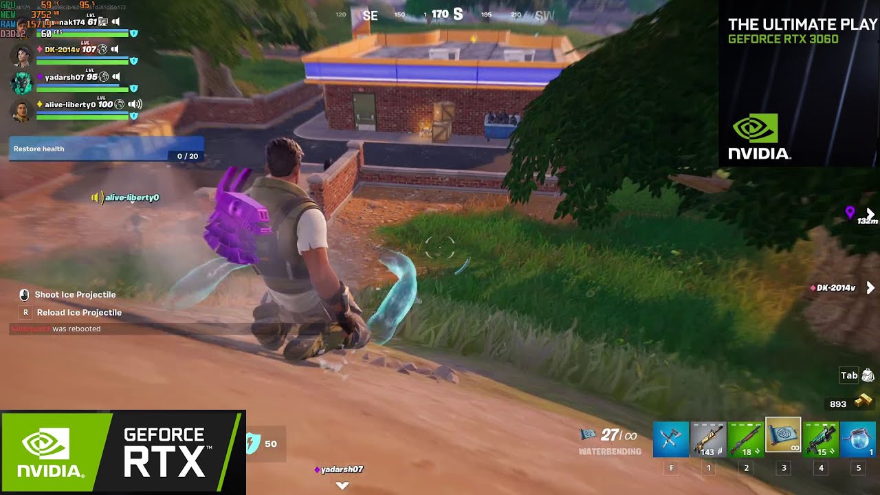 Fortnite RTX 3060 Gameplay - YouTube