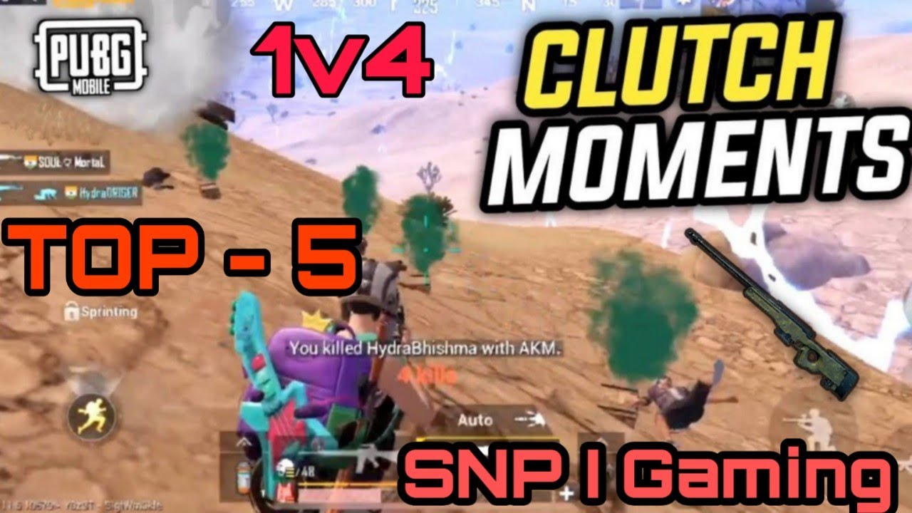 Top 5 clutches of Pubg Mobile | SNP Gaming - YouTube
