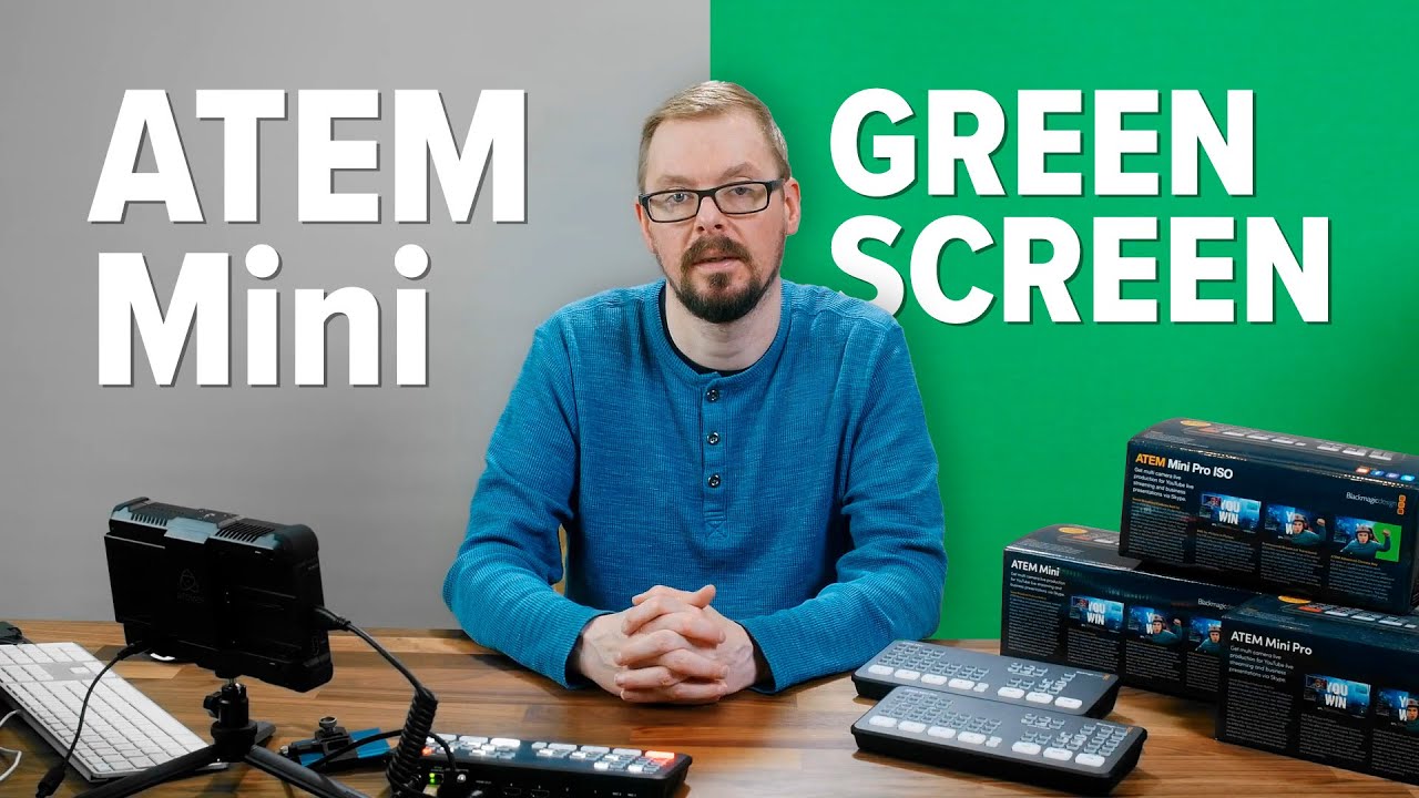 ATEM Mini - Greenscreen Chroma Key Effekt | Farbigen Hintergrund ...
