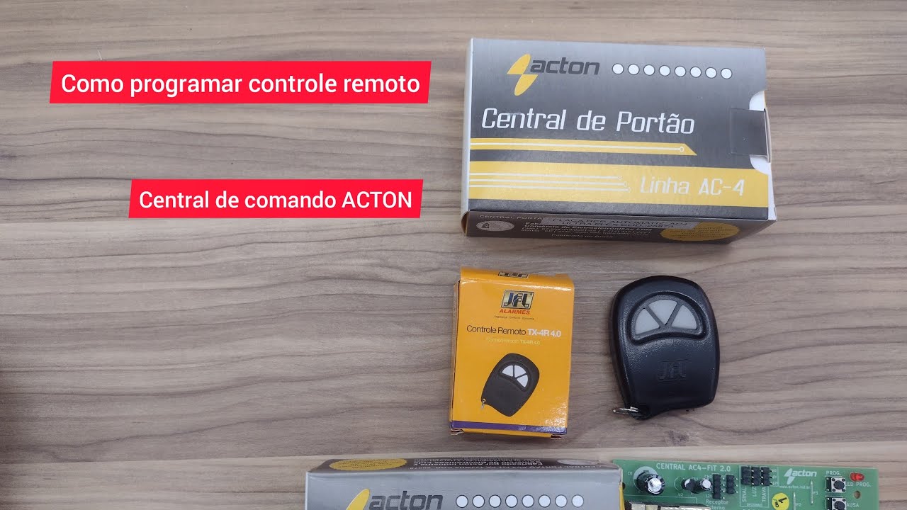 Como programar controle remoto/ Central de comando ACTON - YouTube