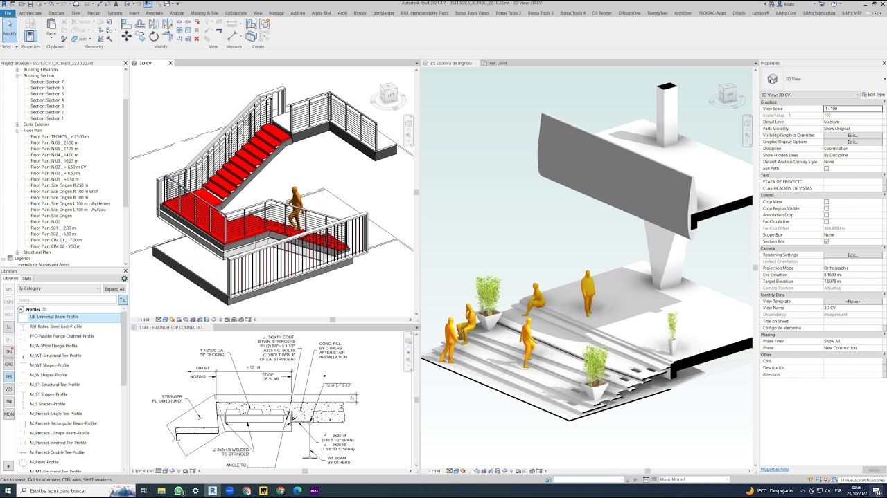 Modelado de Revit Escaleras desde 0 y Parametricas - YouTube