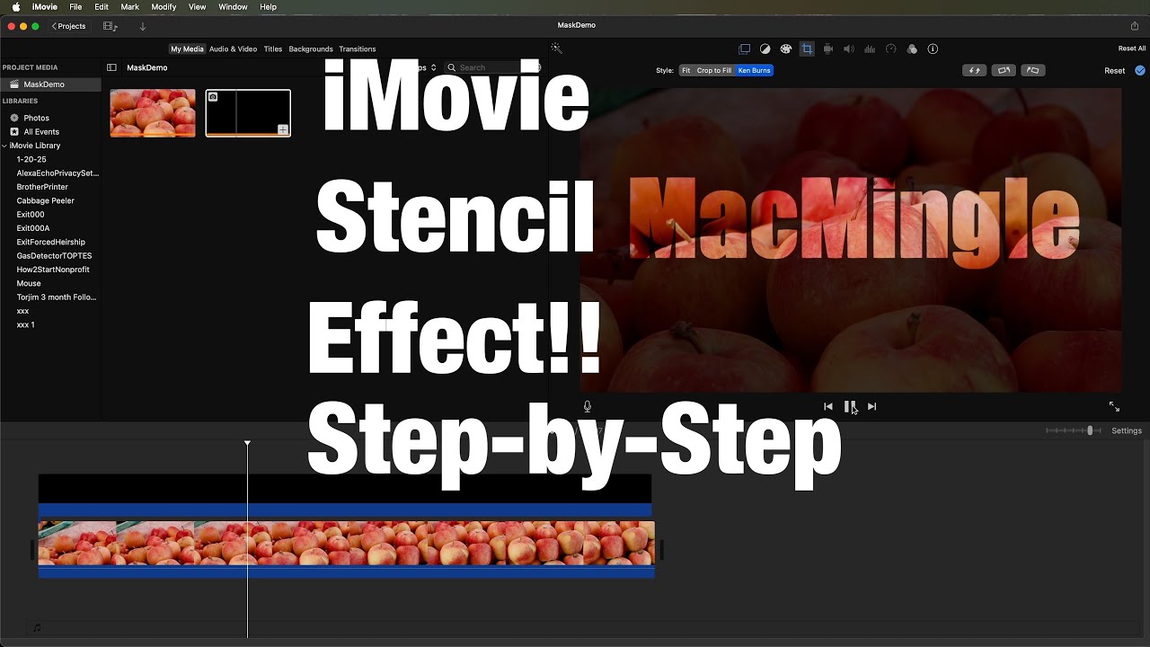 iMovie Masking or Stencil Effect: Transparent Image and Video Overlay ...