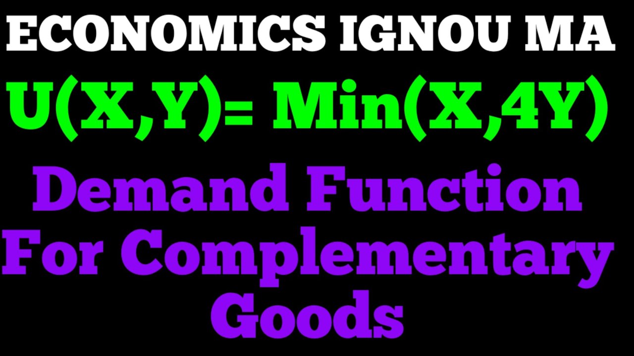 #Demand Function For Complementary Goods#Derivation Of Demand Function ...