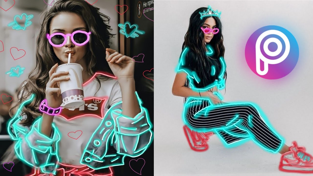 Picsart Neon Light Effect || Picsart Editing New Style Effect ...
