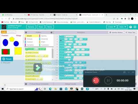 how to add shapes and text in code.org - YouTube