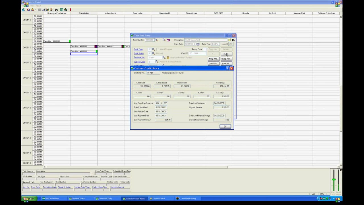 Mas90/200 Service Dispatch Board.wmv - YouTube