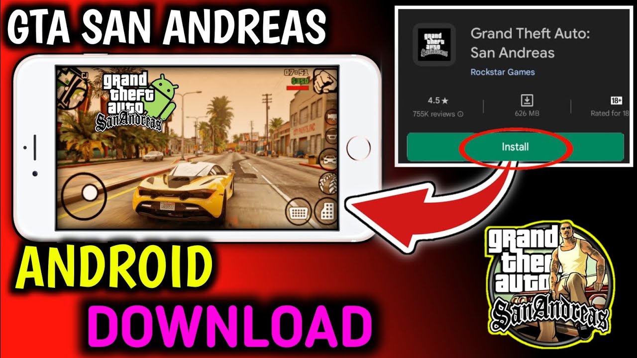 GTA San Andreas Download Android Mobile || How to Download GTA San ...