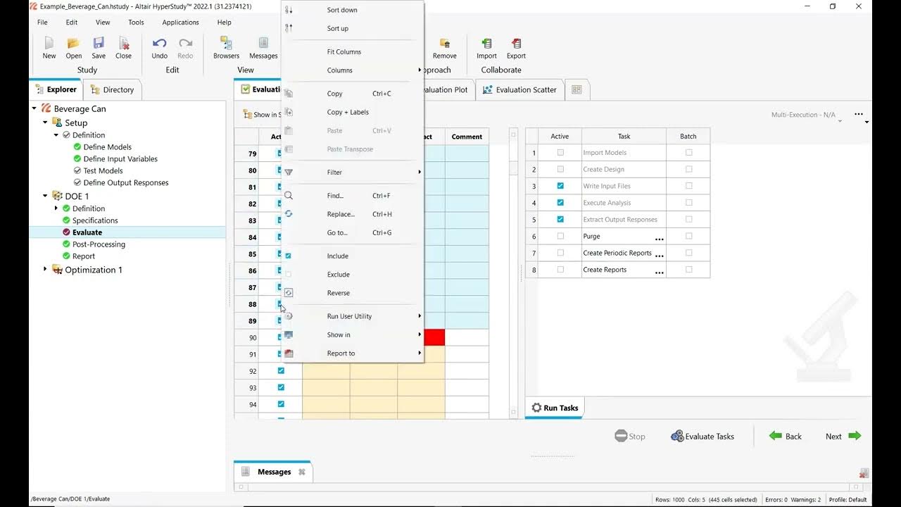 How To Restart DOE or Optimization in HyperStudy - YouTube