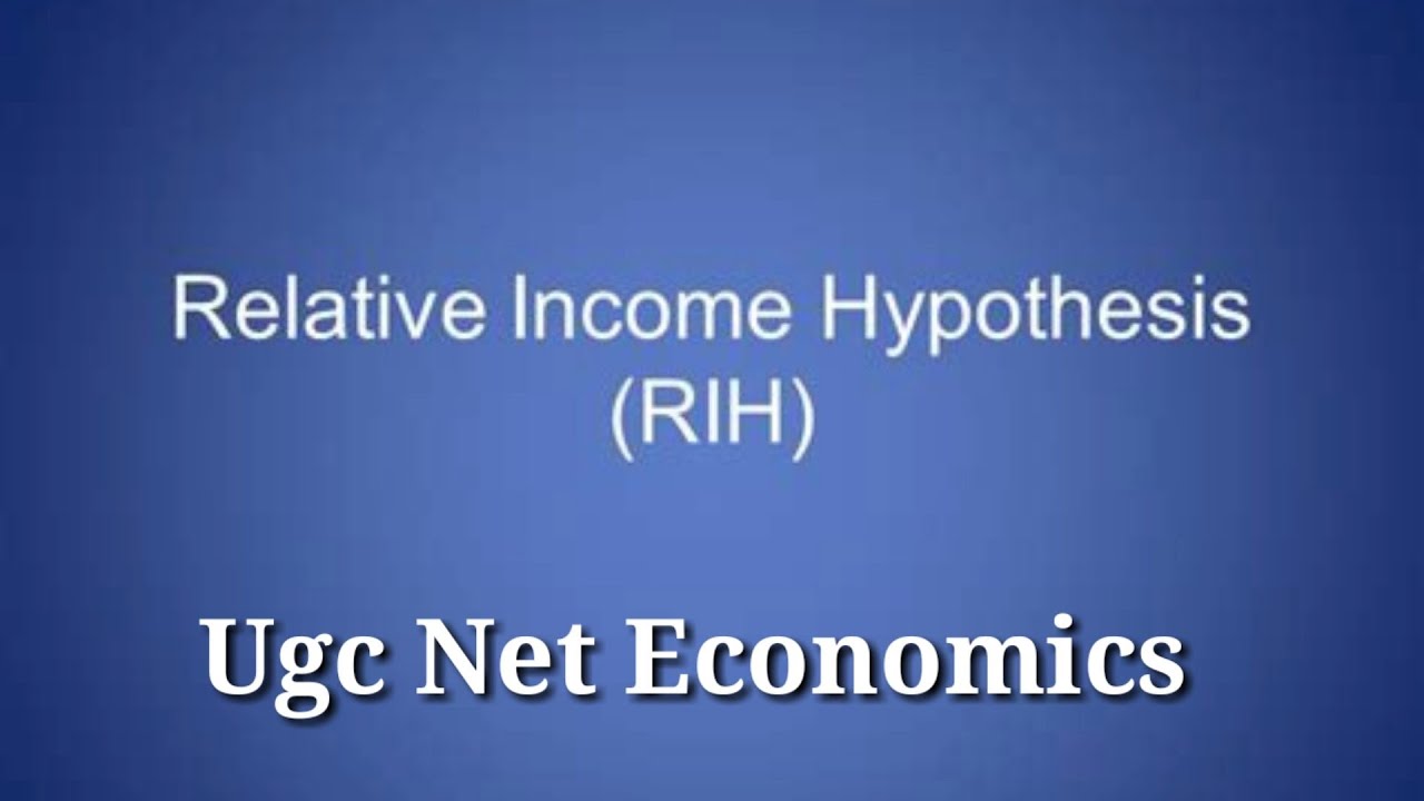 Relative Income Hypothesis of consumption function - YouTube