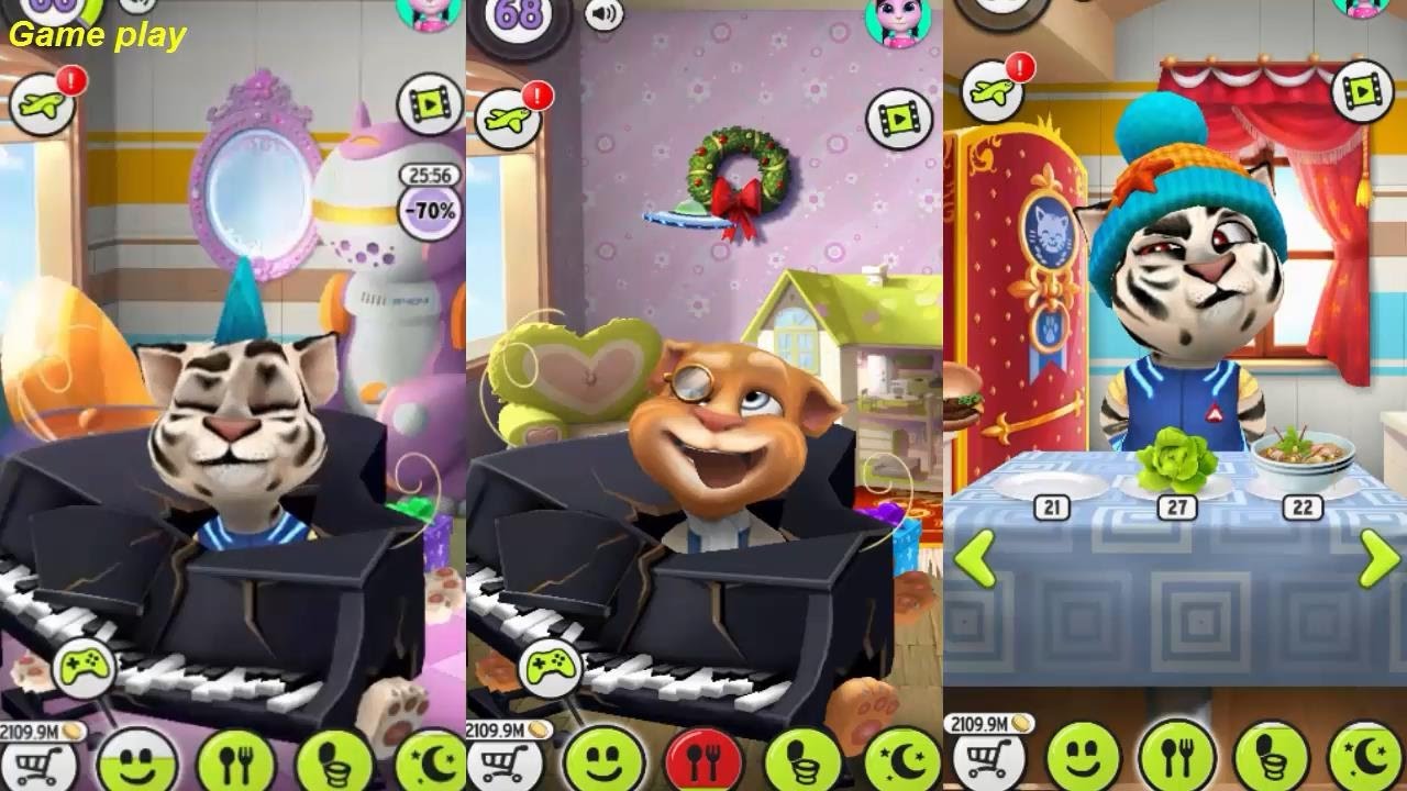 My Talking Tom NEW TRAVEL THE WORLD level 66 VS level 67 VS level 68 ...