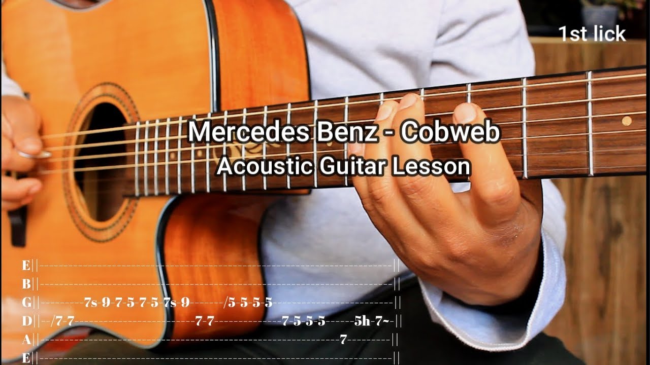 Mercedes Benz||Cobweb||Acoustic Guitar Lesson + Tab|| - YouTube