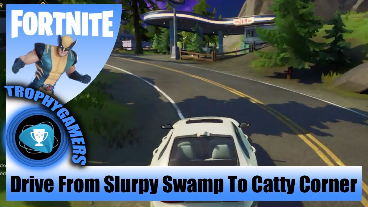Fortnite - Drive a Car From Slurpy Swamp to Catty Corner in Less Than 4 ...
