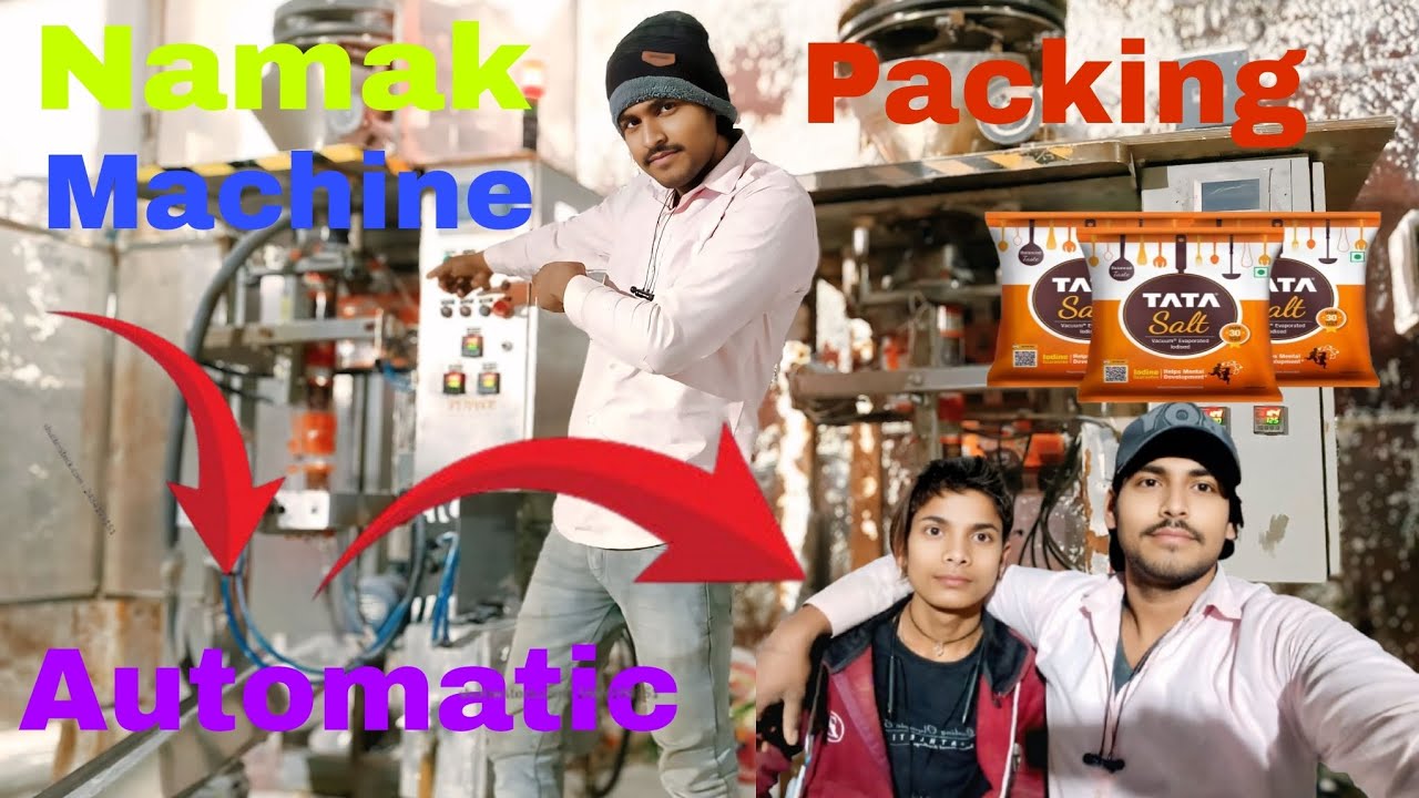 Namak packing machine 🧂 automatic machine Namak TATA packet 🧂👍 - YouTube