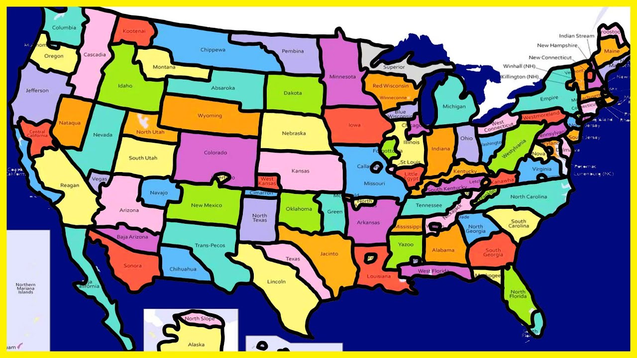 Every Proposed US State Ever... - YouTube