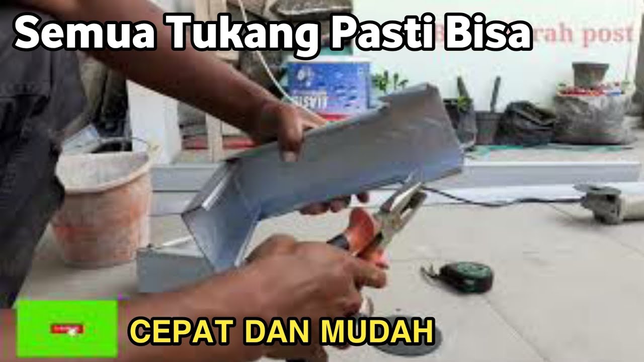 Membuat penyangga - pangkon talang kotak (pvc) - YouTube